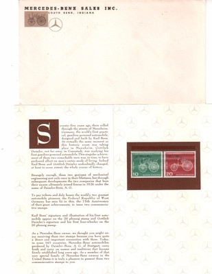 STAMP PACK - GERMANY: Stamp of Greatness Mercedes-Benz, Set of 2 stamps ...