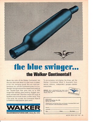 1967 WALKER MUFFLER ~ ORIGINAL PRINT AD | eBay