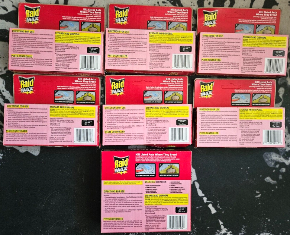 Raid Max Liquid Ant Bait Kills Ants Where They Breed 16 Bait Stations ...