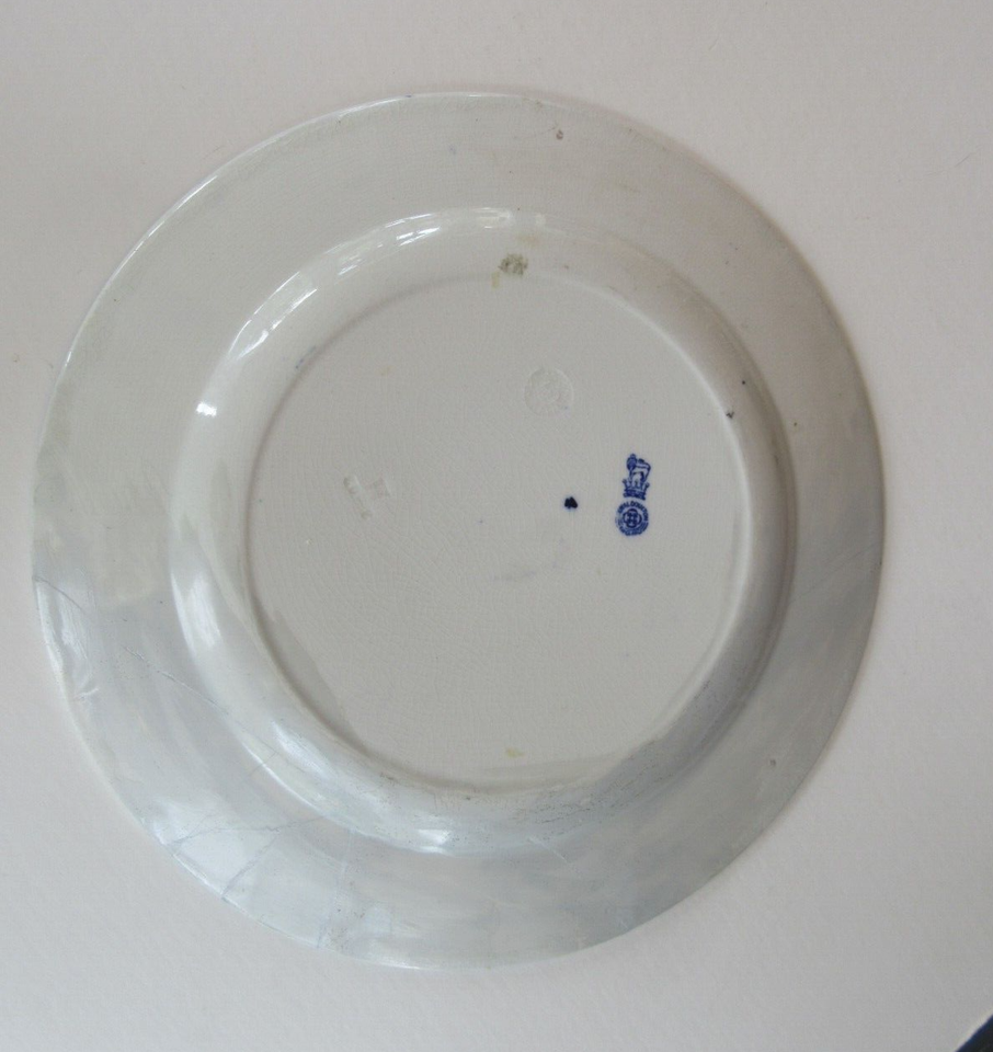 1901 Royal Doulton Gibson Girl Dinner Plate Blue Transferware SECLUSION ...