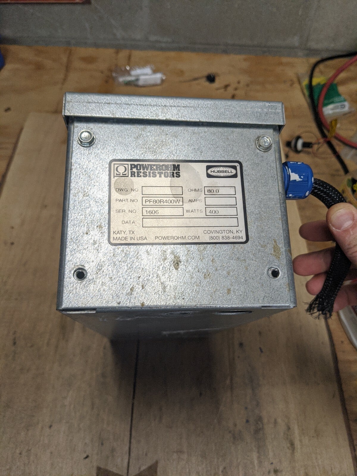 HUBBELL PF80R400W Powerohm Braking Resistor for sale online | eBay