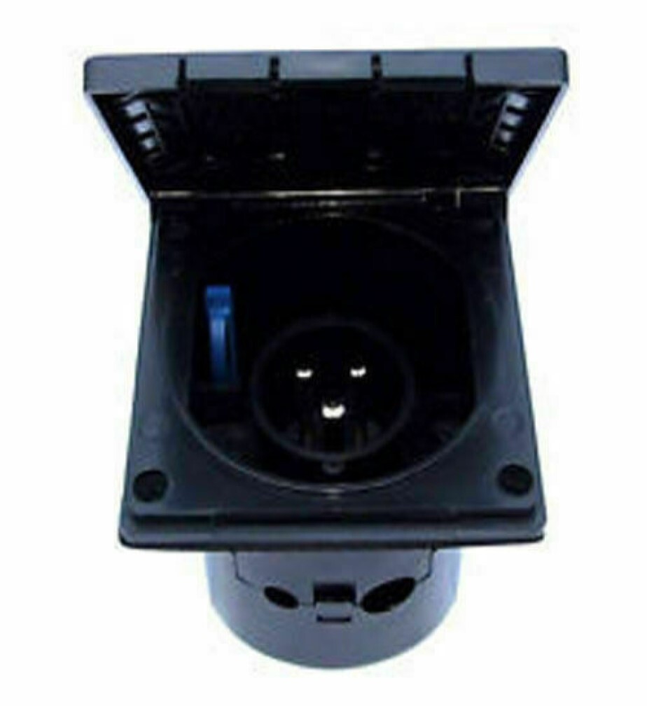 Mains Hook Up Inlet Socket 230V Flush Fit Black Caravan Motorhome ...
