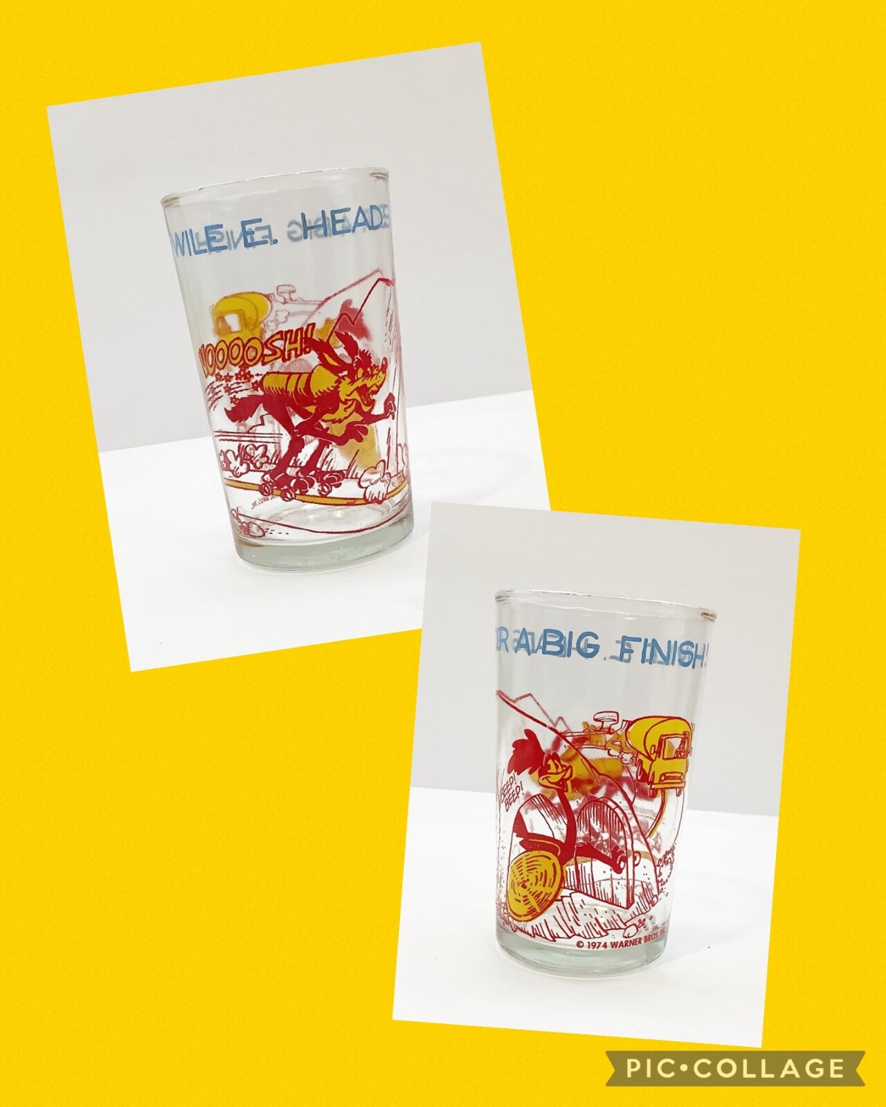 Welch’s Warner Bros Wile E Coyote & Roadrunner Drinking Glass Vintage ...