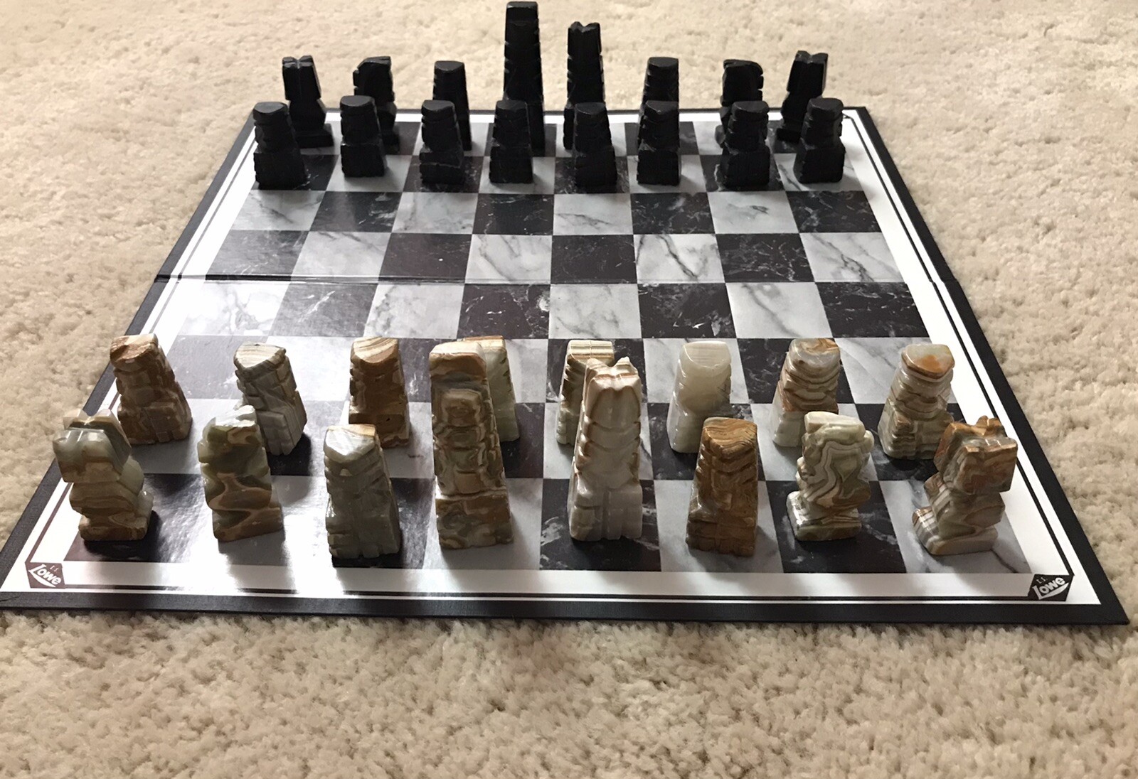 Aztec Marble Chess Set