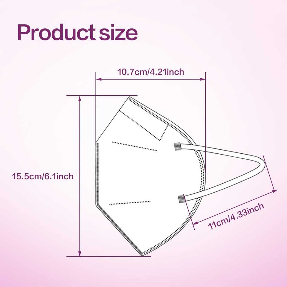KN95 Face Mask 50 Pack, Disposable Respirator Masks, 5 Layer Design ...
