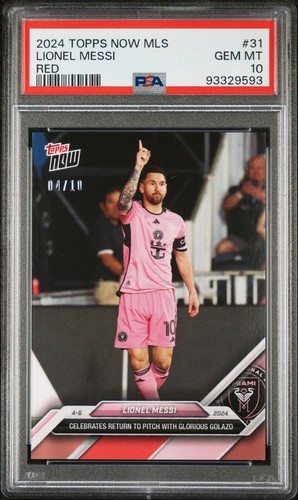 2024 TOPPS NOW MLS RED #31 LIONEL MESSI 4/10 PSA 10 | eBay