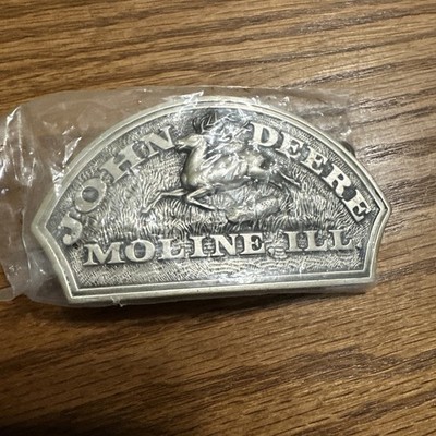JOHN DEERE MOLINE, ILL. TRACTOR ADVERTISEMENT BELT BUCKLE (1983) | eBay