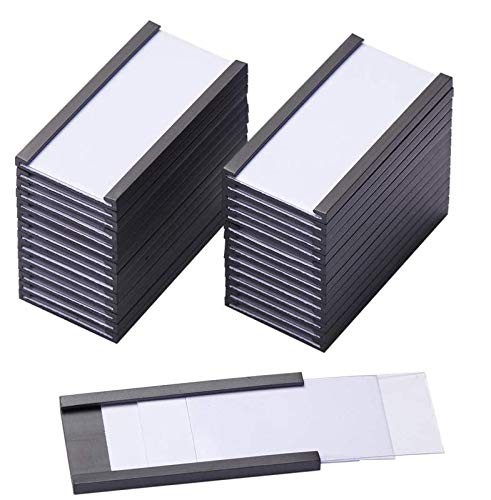30 Pcs Magnetic Label Holders for Locker Shelf Tool Box Home Office ...