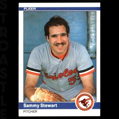 1984 Fleer - Sammy Stewart #22 Baltimore Orioles ⚾ Baseball Card | eBay