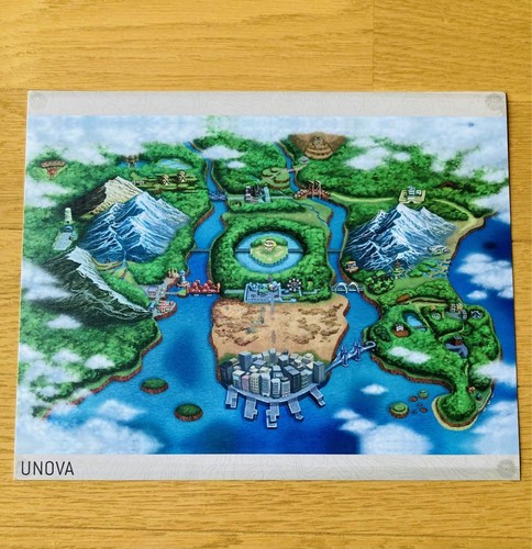 Unova Region Poster 25.4Cm 20.3Cm | eBay