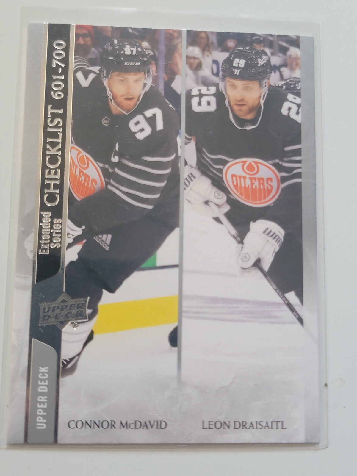CONNOR McDAVID 2021 Upper Deck Extended Series Checklist #700. OILERS ...