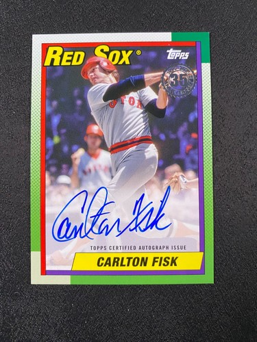 CARLTON FISK 2025 Topps 1990 Baseball Auto 35th Series 1 90AU-CF A200 ...