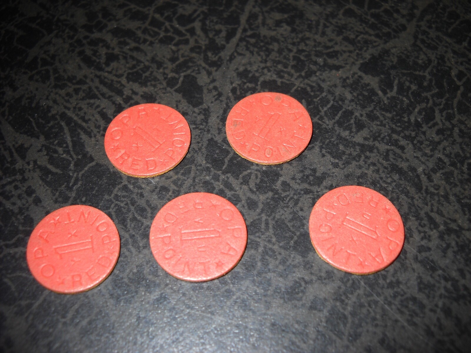 Lot of 5 OPA World War II Ration Tokens Red | eBay