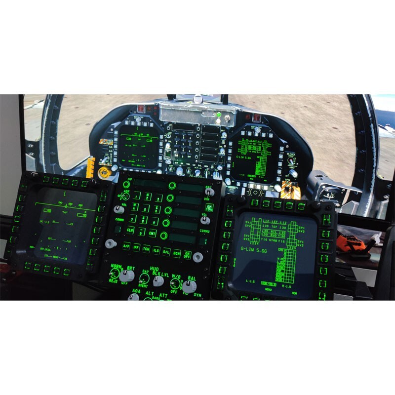 F18 Hornet Cockpit Multifunctional Panel for Flight Simulation Video ...