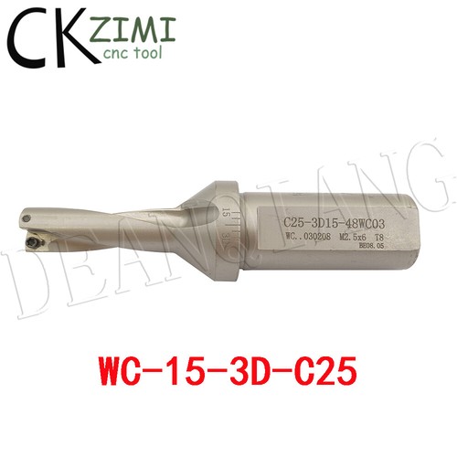 1× C25-3D-15 WC03 CNC U Drill/Indexable Drill Bit ΦWC-15-3D-C25,For ...