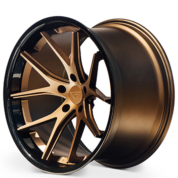 (4) 22x9.5" Ferrada Wheels FR2 Matte Bronze with Gloss Black Lip Rims ...
