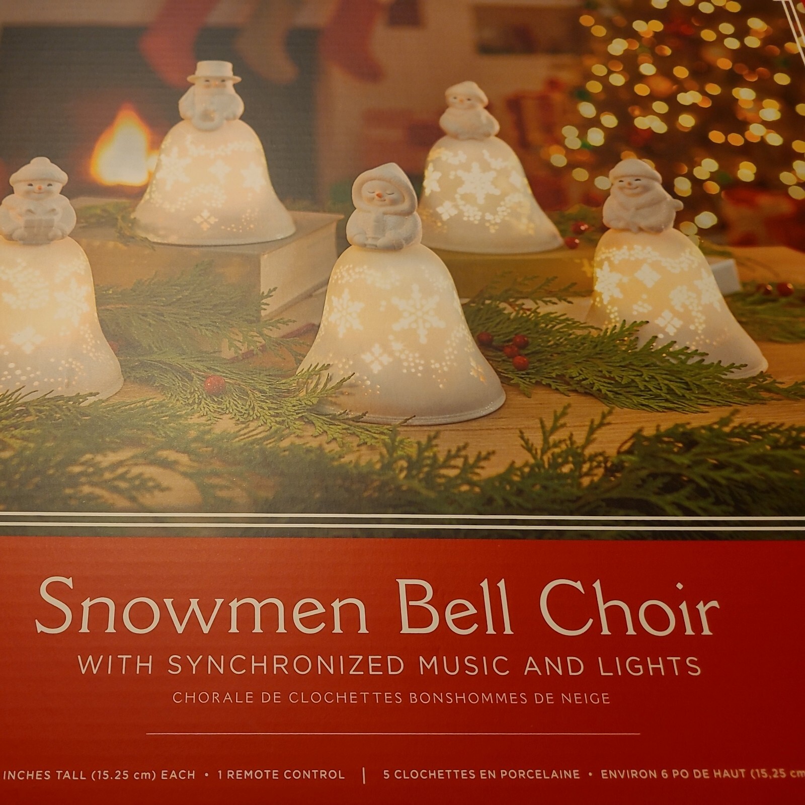 HMK Snowmen Bell Choir Musical Decorations with Light for sale online ...