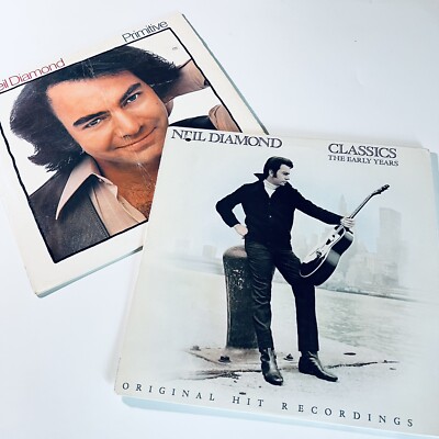 Neil Diamond CLASSICS THE EARLY YEARS (VG+) + PRIMITIVE (VG) Vinyl LP ...