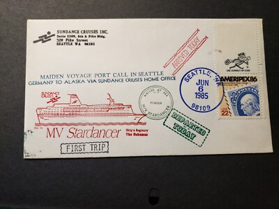 Cruise Ship MV STARDANCER, SUNDANCE Cruises, Inc Naval Cover 1985 ...