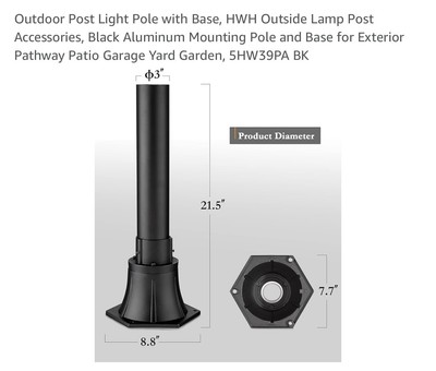 Outdoor Post Light Pole With Base Hwh Outside Lamp Post Accessories ...