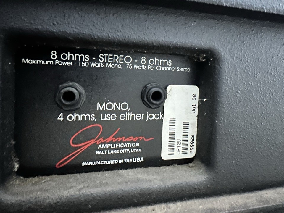 Johnson Millennium Stereo 150 250 Amplification Speaker With J-12 Pedal ...