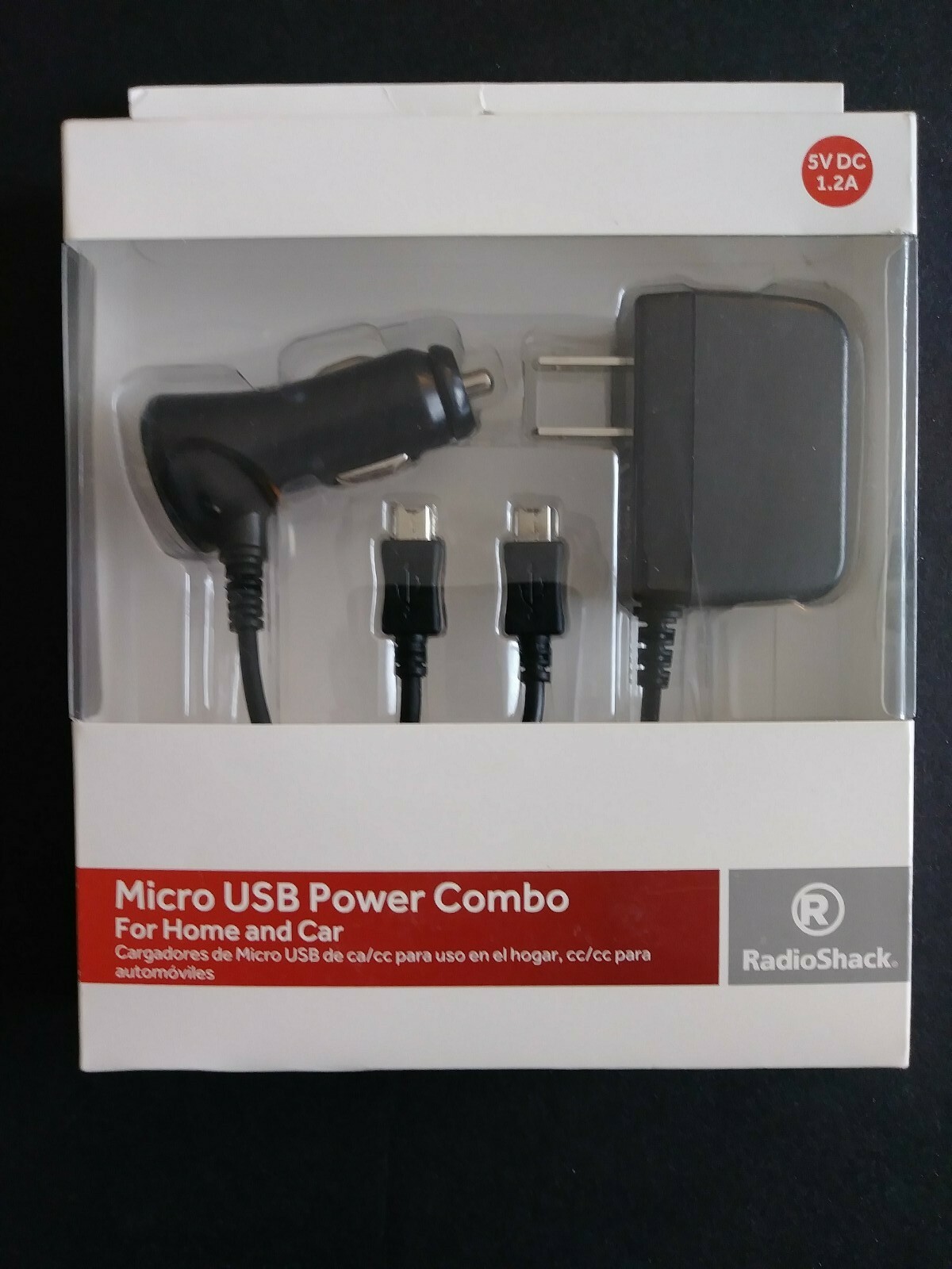 RadioShack 2730888 5VDC/1.2A Micro USB Power Combo cell Phone for Home ...