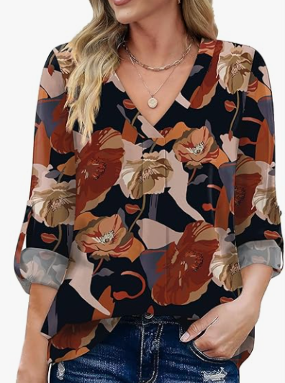 NEW Xieerdeu Fashion Women's Lightweight 3/4 Sleeve Blouse Size Medium ...