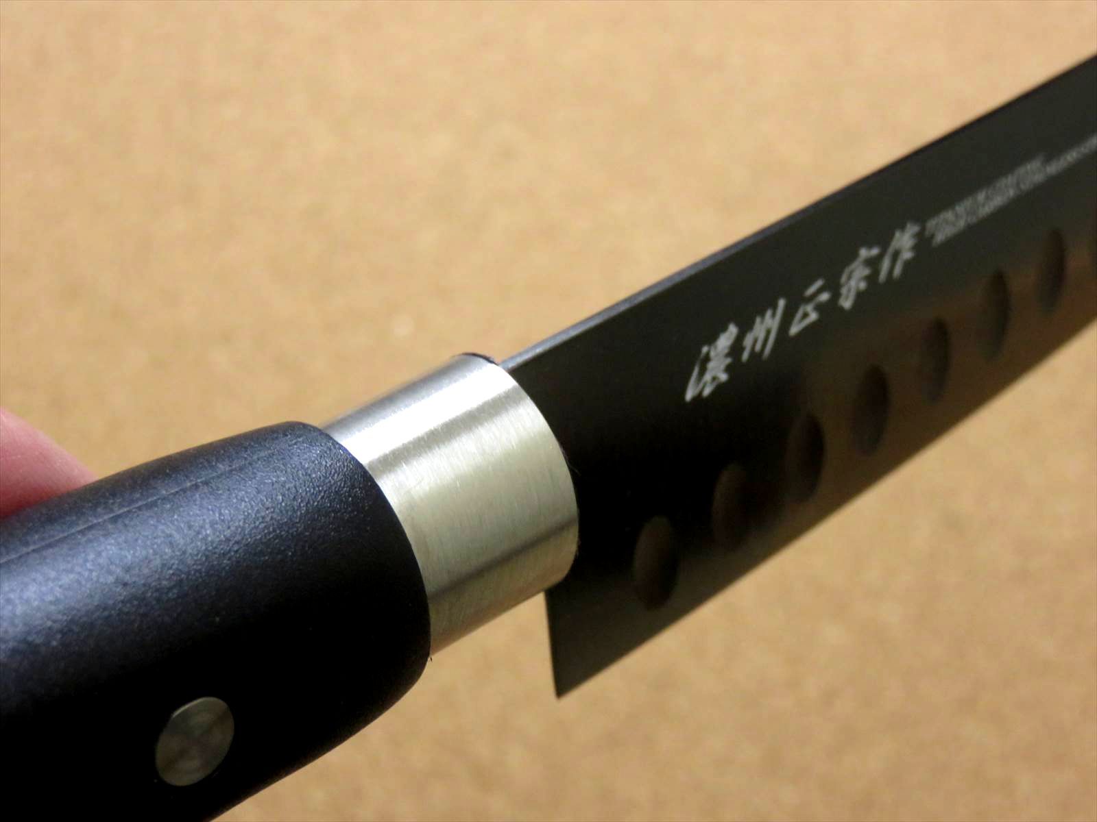 Japanese Masamune Kitchen Dimple Santoku Knife 5.9" Titanium Coating ...