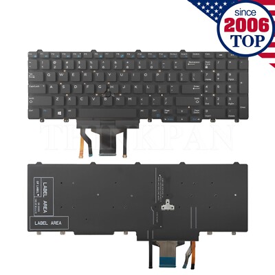 Backlit Keyboard for Dell Latitude 5580 5590 5591 w/ Pointer & Buttons ...
