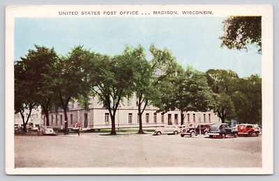 Madison Wisconsin WI United States Post Office Building 1940s Cars ...