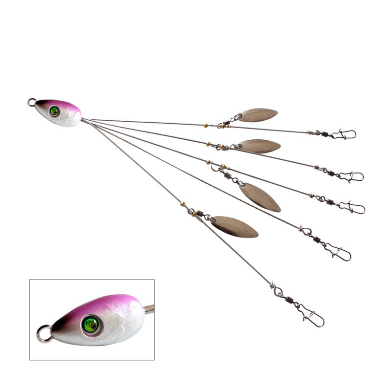 5/1 Pcs Alabama Rig 5 Arms 4 Blades Umbrella Rig Fishing Lures Bait ...