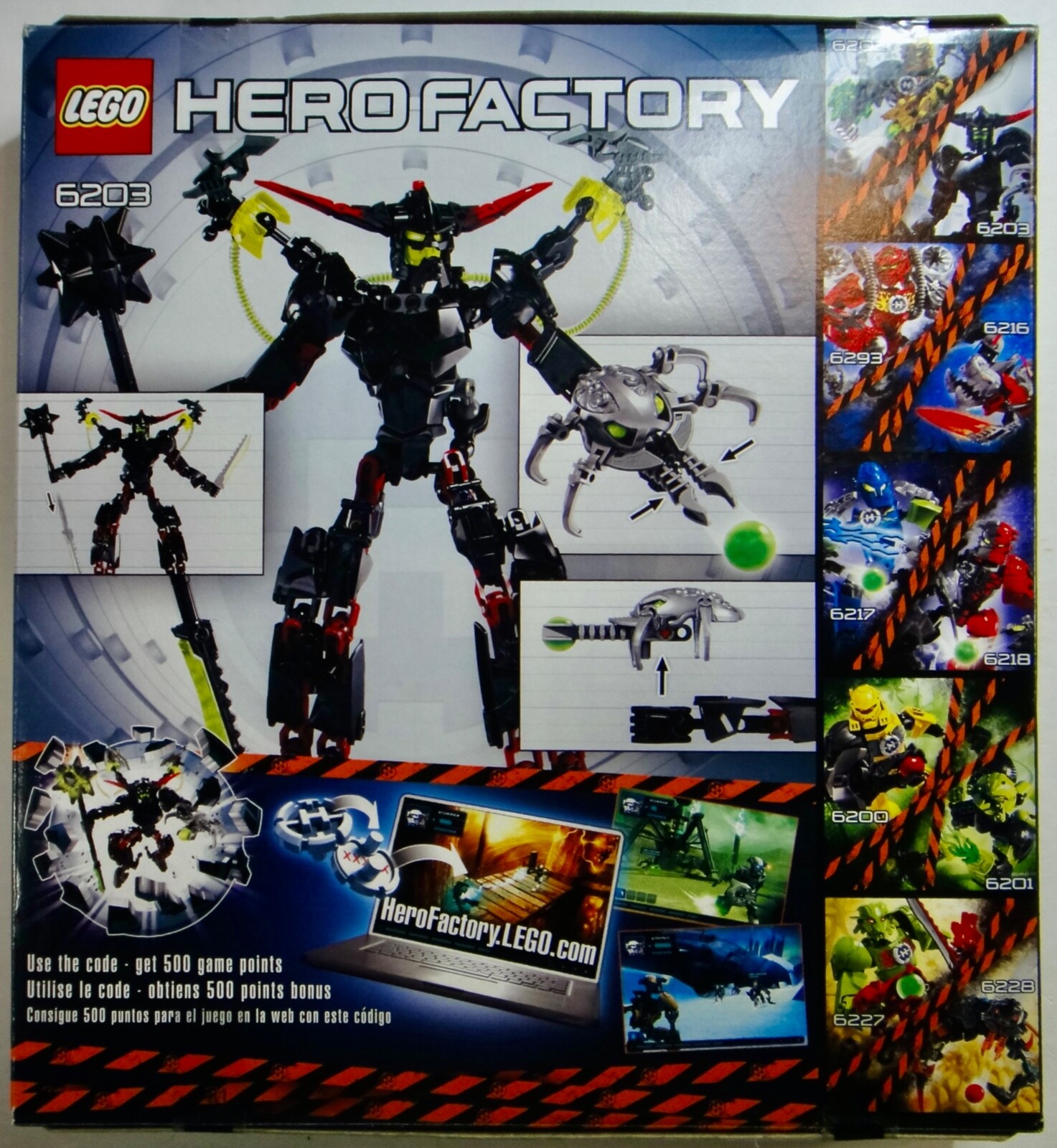 LEGO HERO Factory: (6203) Black Phantom - NEW / Sealed (Box Creasing ...