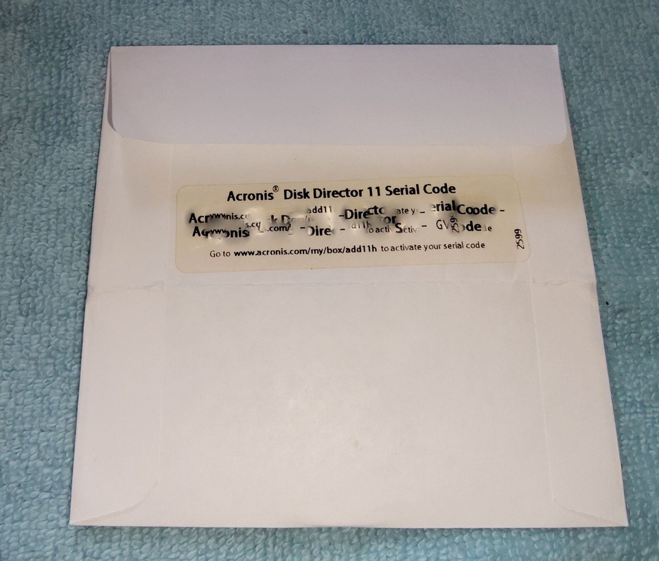 Acronis Disk Director 11 Home Partition Tool Software Disc, Guide ...