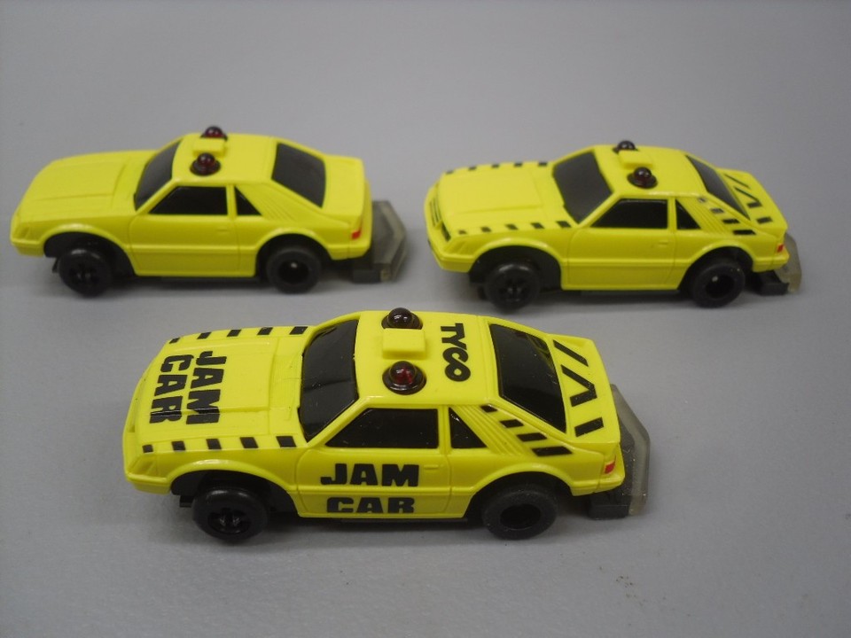 3- NOS TYCO #6486 '79 FORD MUSTANG "JAM CAR" HO Slotless Race Cars | eBay