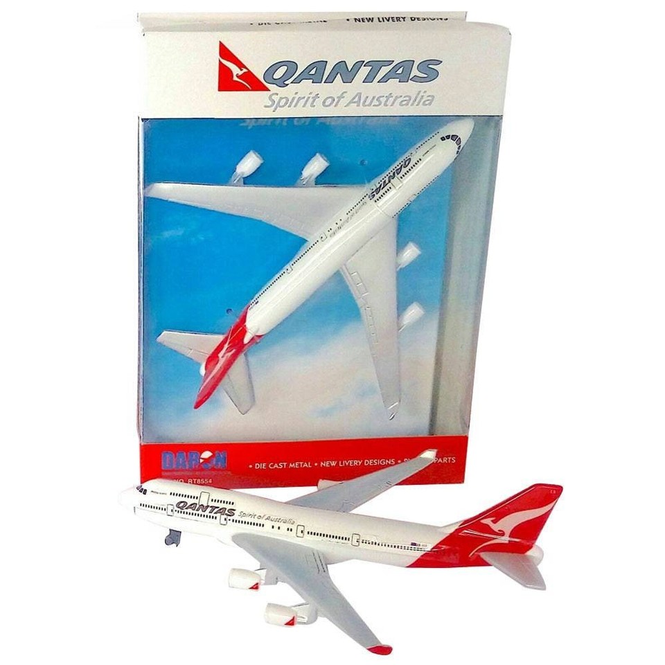 QANTAS B747 Single Plane - Realtoy Aeroplane Toy Model | eBay