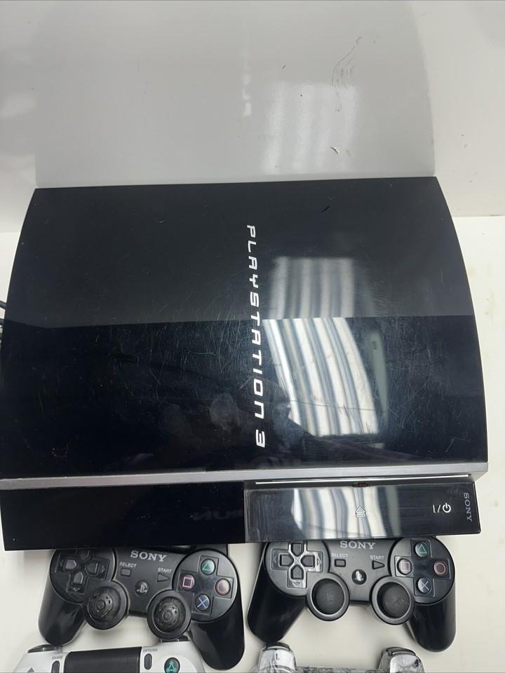 Sony PlayStation 3 CECHH01 40GB HDD Fat Console 4 Controllers Tested | eBay