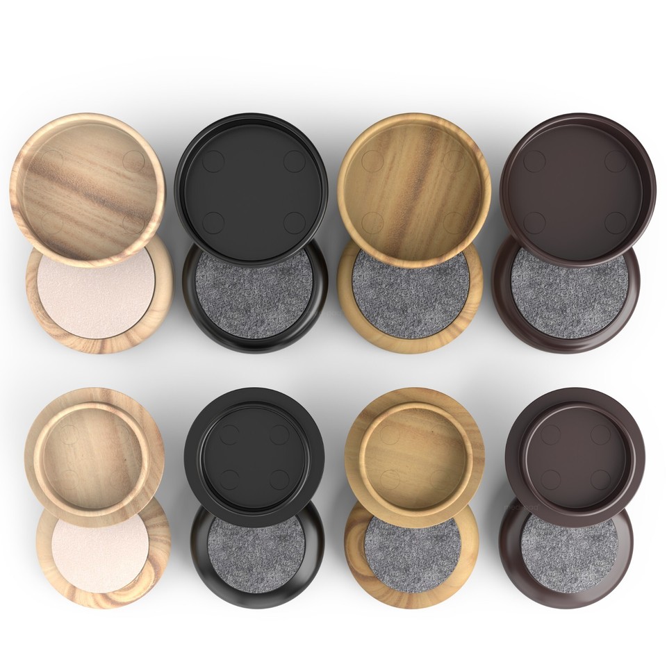 Castor Cups for Furniture Carpet Large Small Floor Protector Felt Pads ...