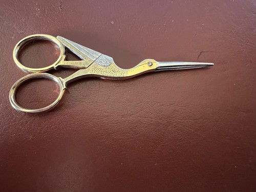Vintage German Embroidery Scissors Marks Germany 3 5/8" Gold Silver ...