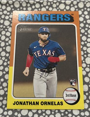 2024 Topps Heritage - Rookies #421 Jonathan Ornelas (RC) Texas Rangers ...