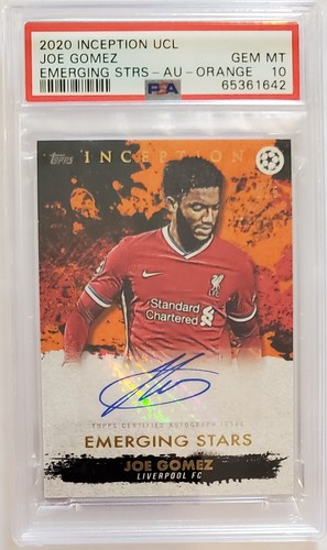 2020-21 Topps Inception UEFA UCL Joe Gomez Emerging Stars Auto Orange 2 ...