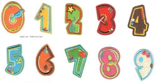 0-9 Number Patches Embroidered Iron On Patch Diy Crafts * | eBay