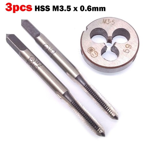 High Speed 3X HSS M3 5 x 0 6mm Taper & Plug Tap Bundle Metric Thread ...