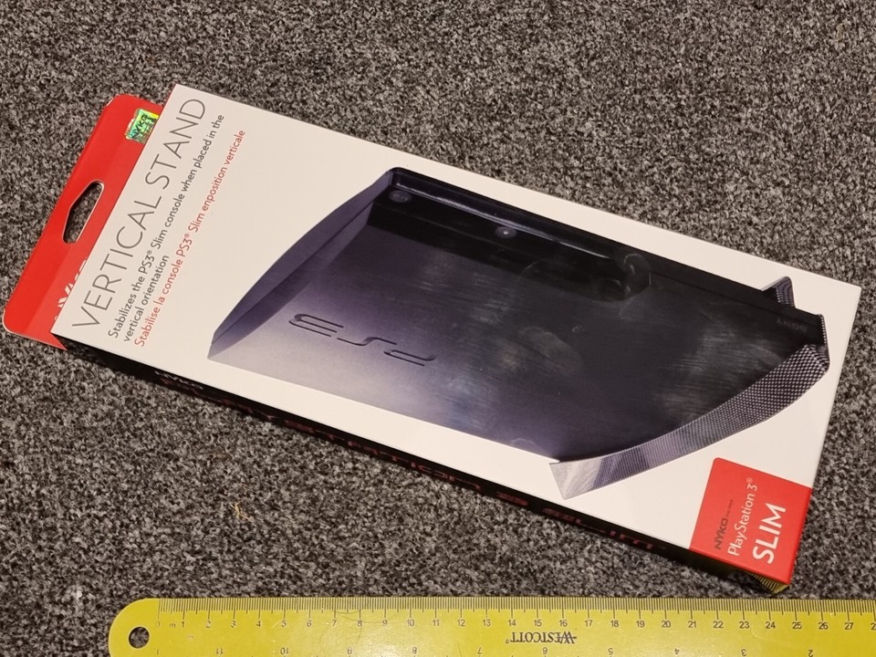 SONY PLAYSTATION 3 PS3 SLIM VERTICAL CONSOLE STAND BRAND NEW! Carbon ...