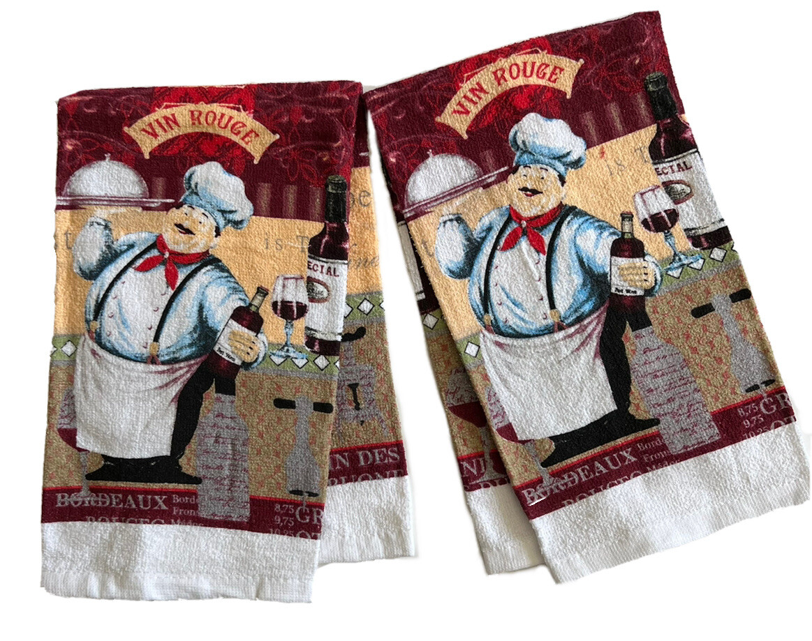 Kitchen Towel Set - Chef - Pot Holders, Oven Mitt, Dish Towel Chef ...