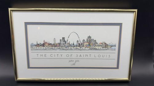 John Pils "The City of St. Louis" Color Print Matted And Professionally ...