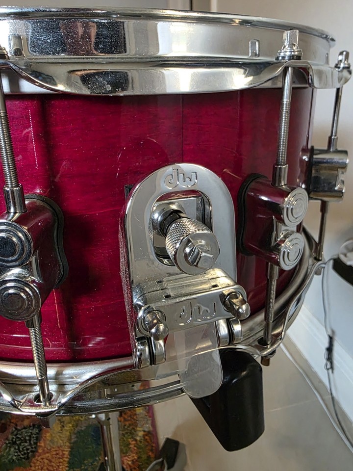 DW Performance Cherry Stain Lacquer Snare Drum 6.5x14 HVX | eBay