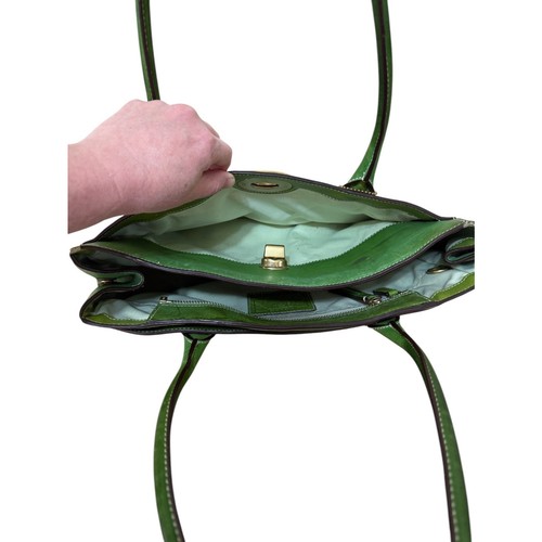 Vintage Coach Madeline Purse 16.5x9 Women Kelly Green Leather Preppy ...