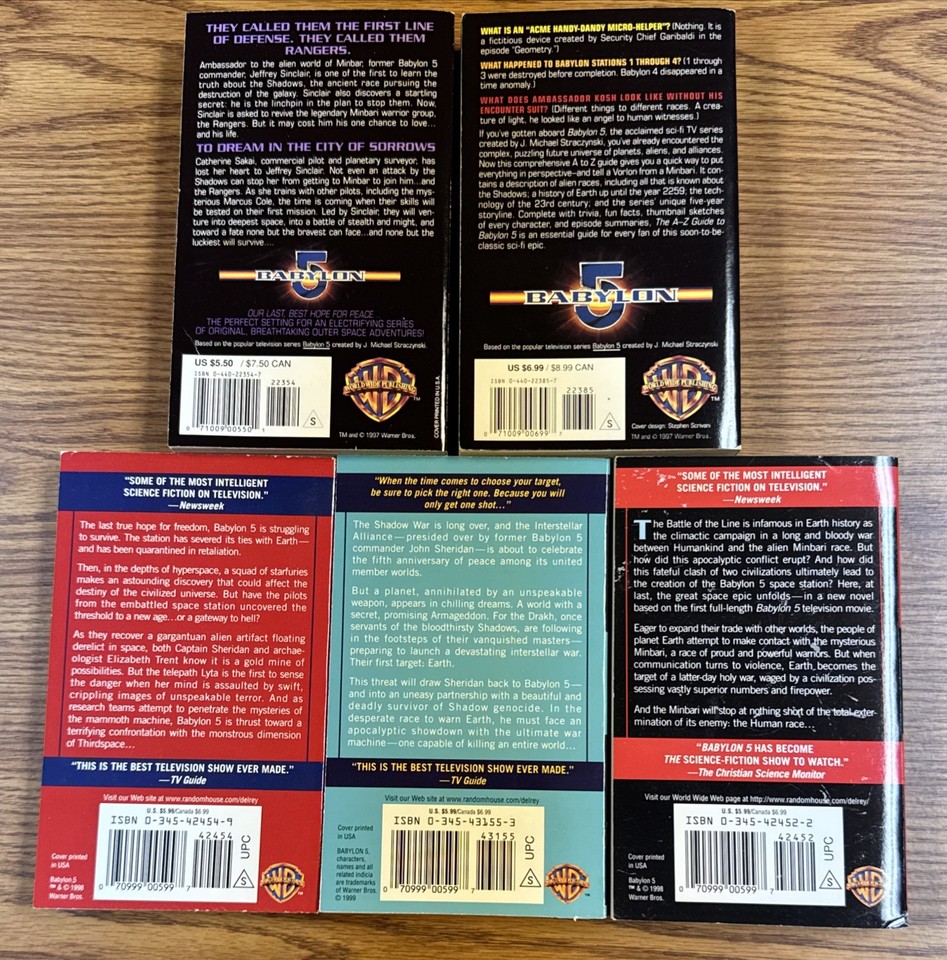 Babylon 5 Book Lot: A-Z Guide, #9, In The Beginning, Thirdspace, A Call ...
