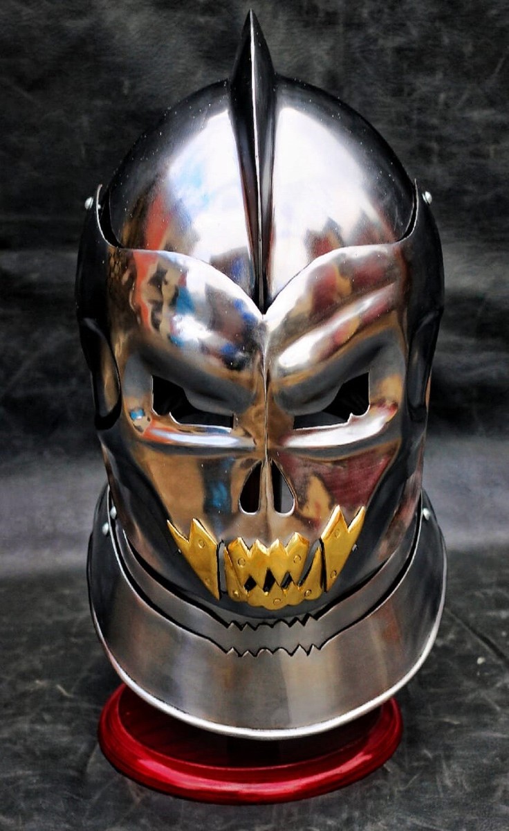 Medival Demon Helmets Skull Helmet, Armor Item, Provides +10