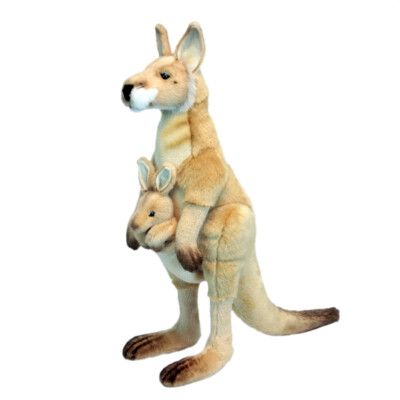Red Kangaroo Hansa Realistic Soft Animal Plush Toy 43cm **FREE DELIVERY ...